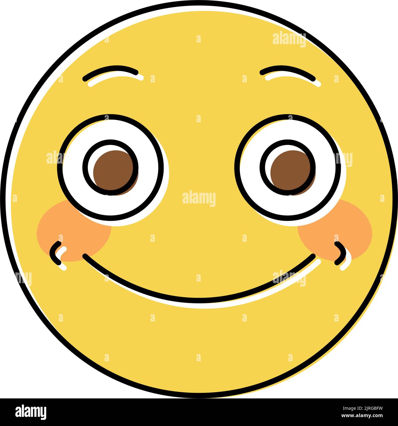 happy emoji color icon vector illustration Stock Vector Image & Art - Alamy