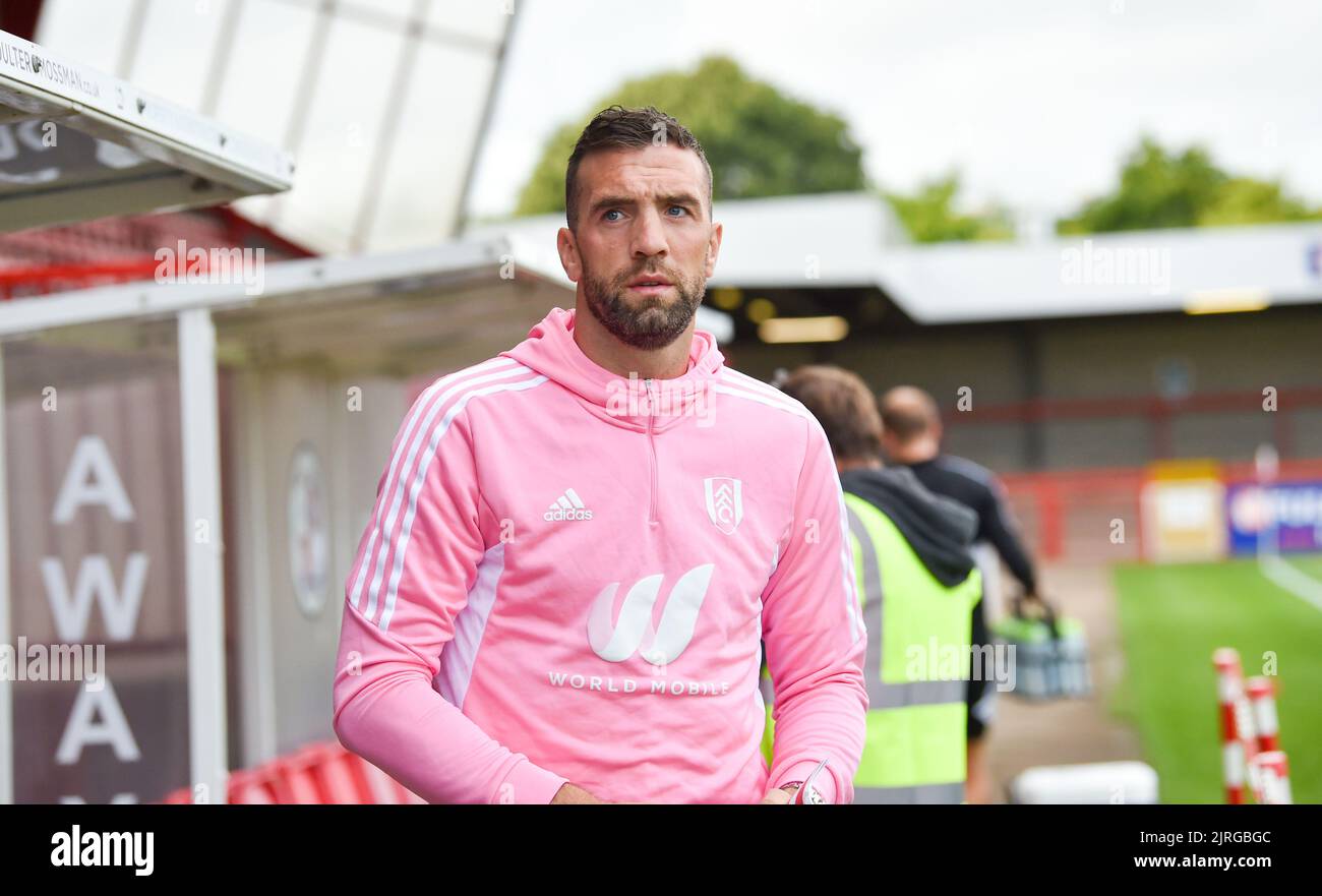 Shane Duffy of Fulham before the EFL Carabao Cup Round Two match ...