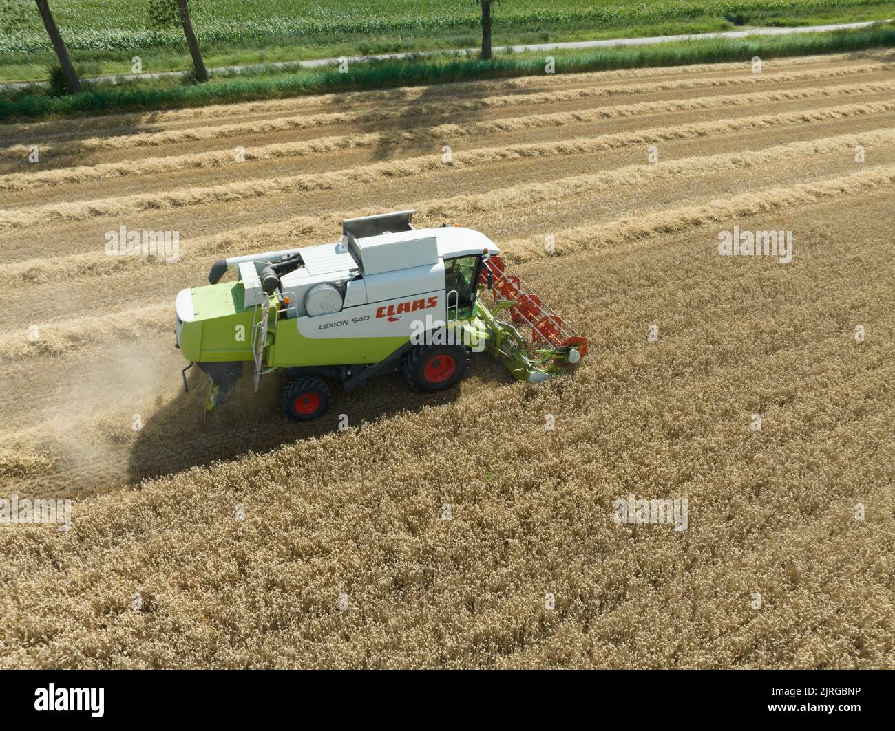 Meteren, 3th of August 2022, The Netherlands. Claas german agricultural ...