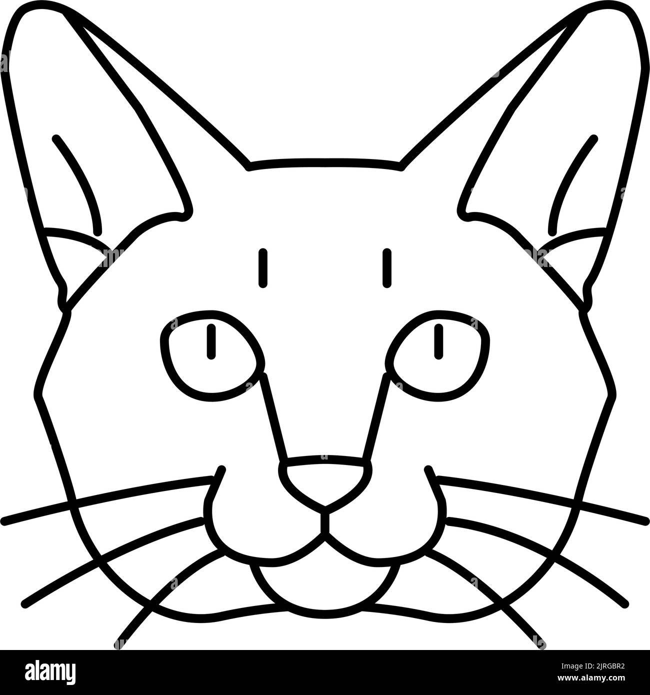 burmese cat cute pet line icon vector illustration Stock Vector Image ...