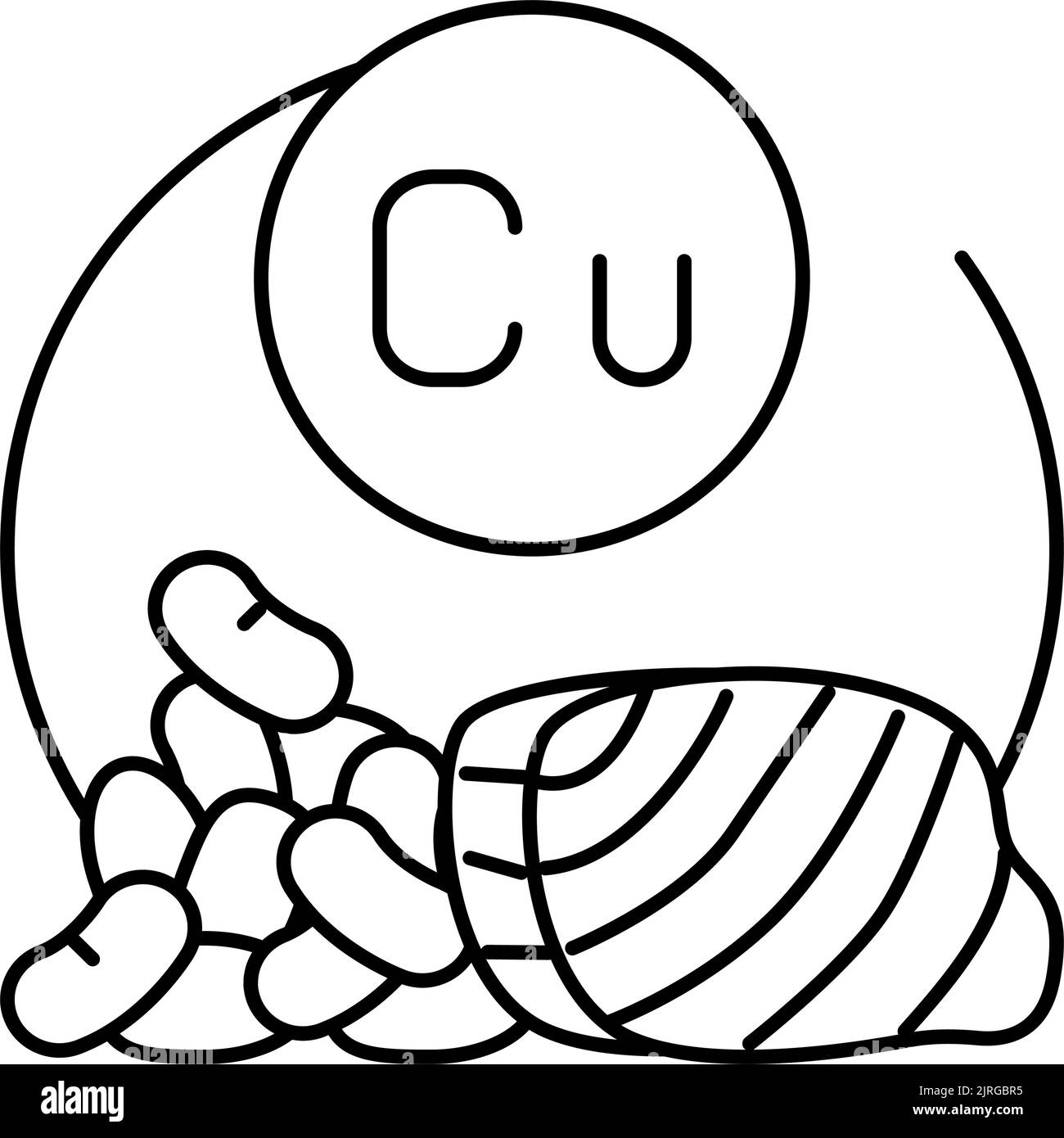 cu healthy vitamin line icon vector illustration Stock Vector Image ...