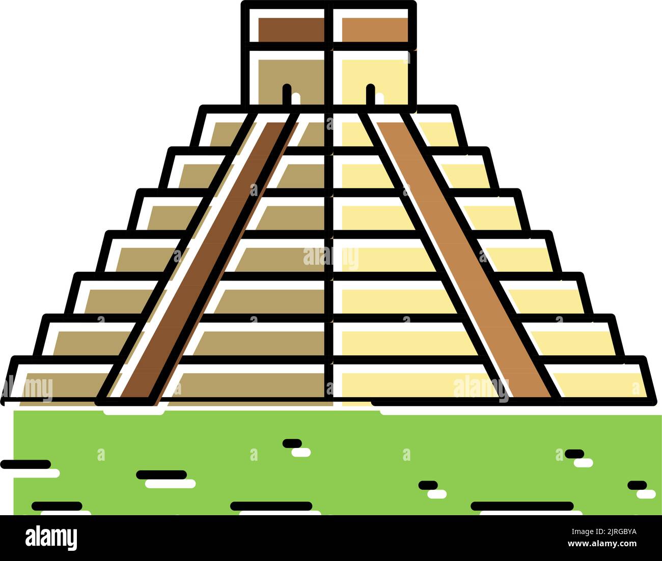 chichen itza color icon vector illustration Stock Vector Image & Art ...