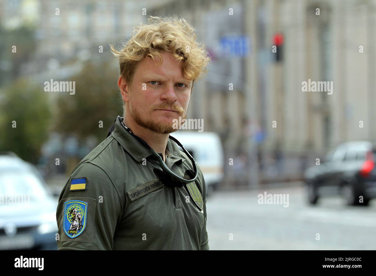 KYIV, UKRAINE - AUGUST 23, 2022 - Merited Artist of Ukraine, actor of ...