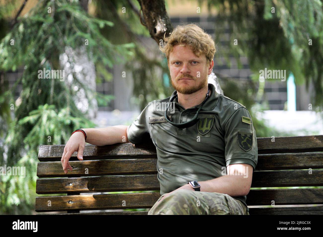 KYIV, UKRAINE - AUGUST 23, 2022 - Merited Artist of Ukraine, actor of ...