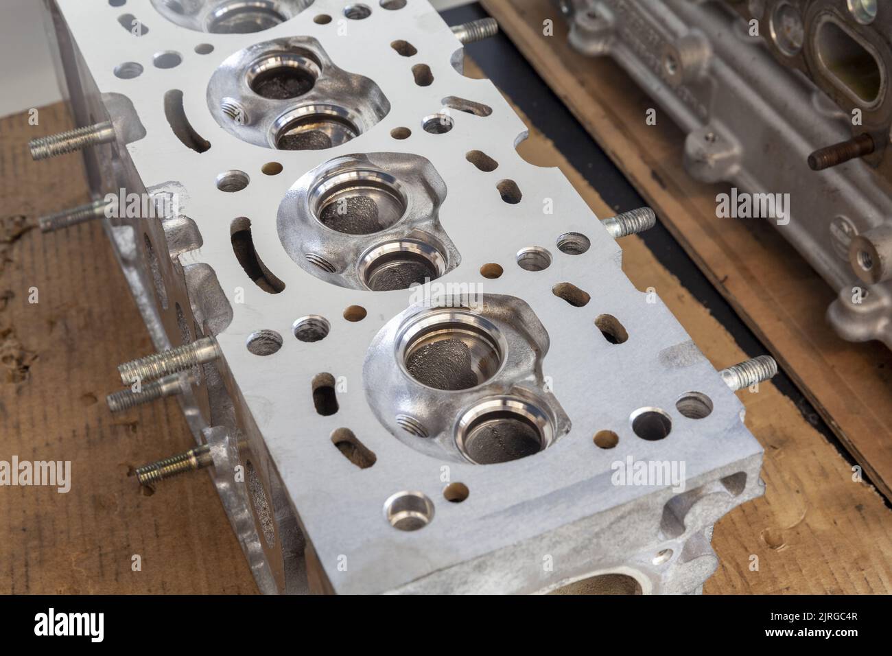 engine head with valves, redy for service, close up Stock Photo - Alamy