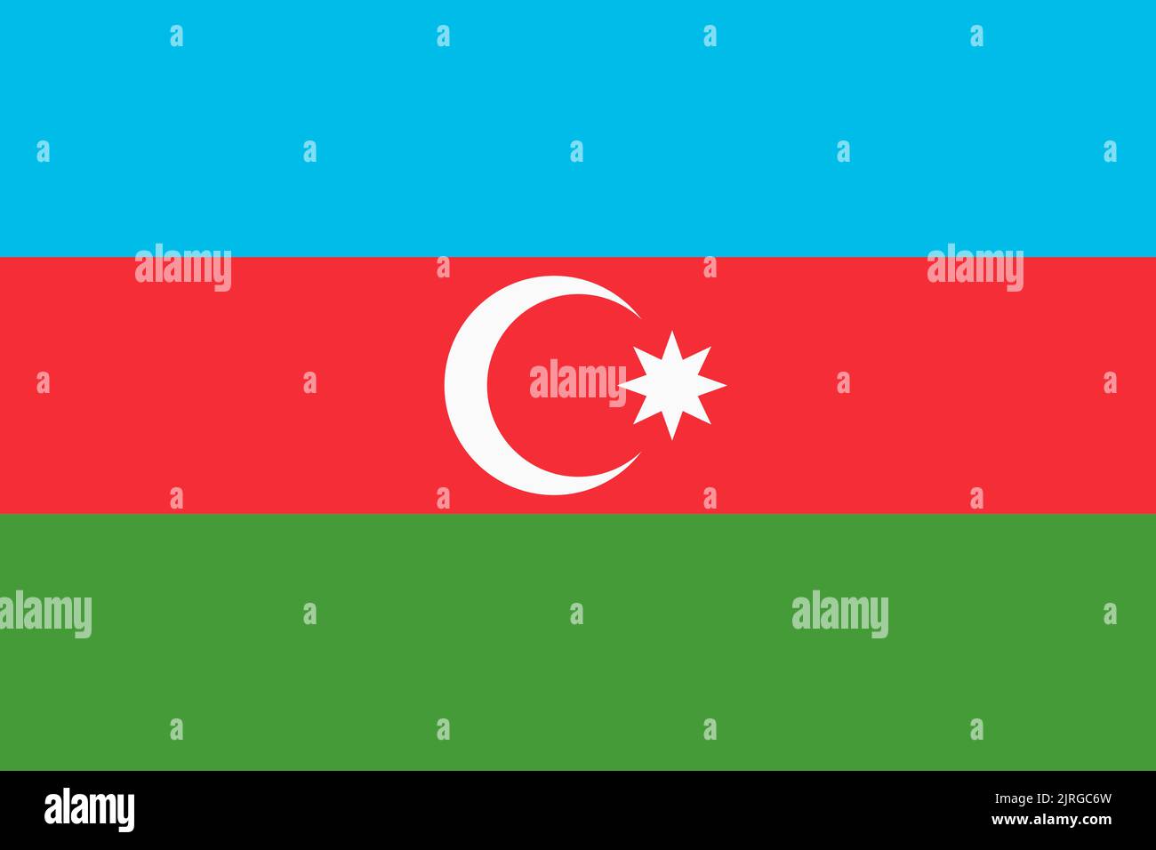 Flag of Azerbaijan. Azerbaijani national banner and patriotic symbol. Official colors. Flat ...