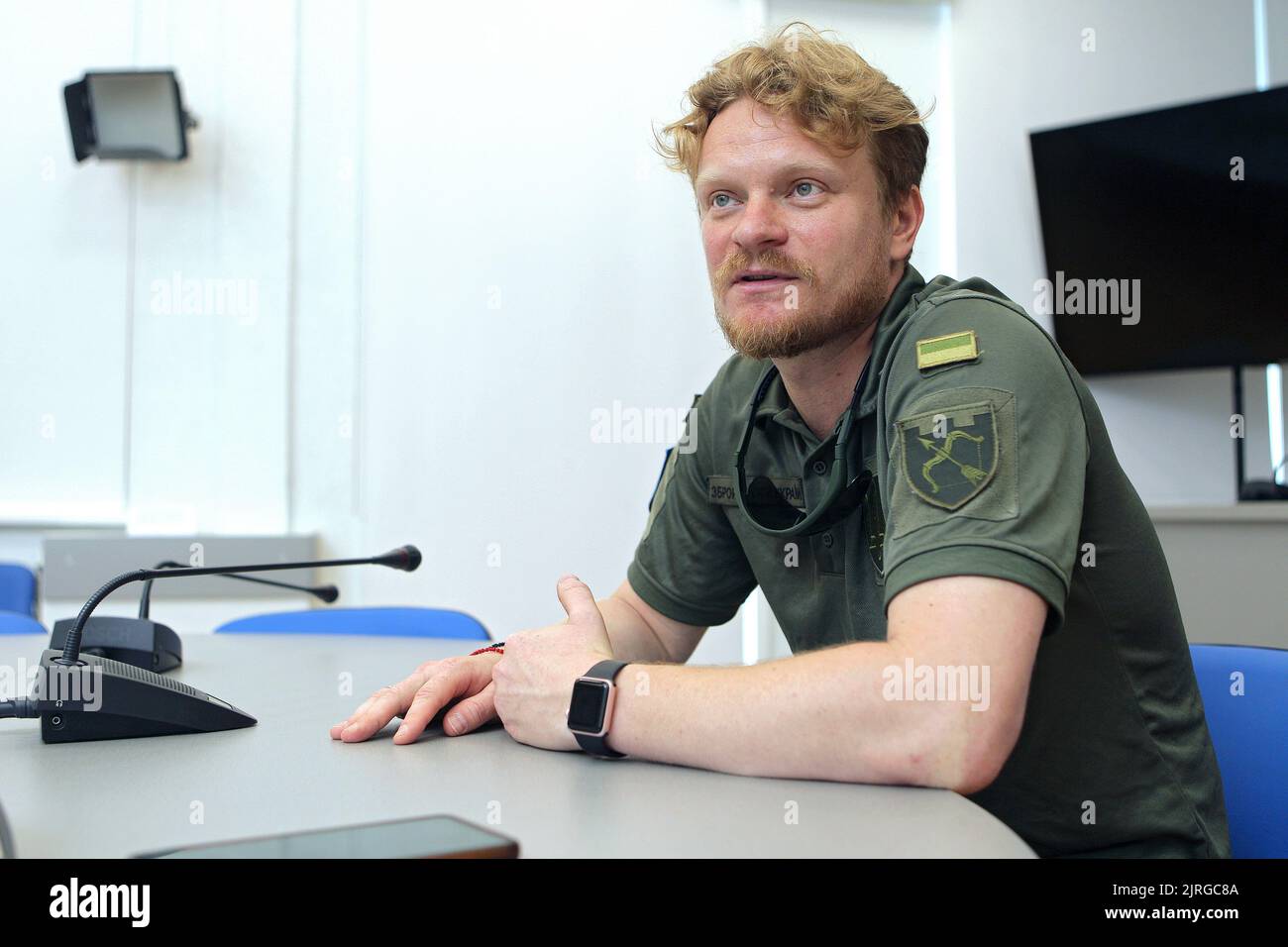 KYIV, UKRAINE - AUGUST 23, 2022 - Merited Artist of Ukraine, actor of ...