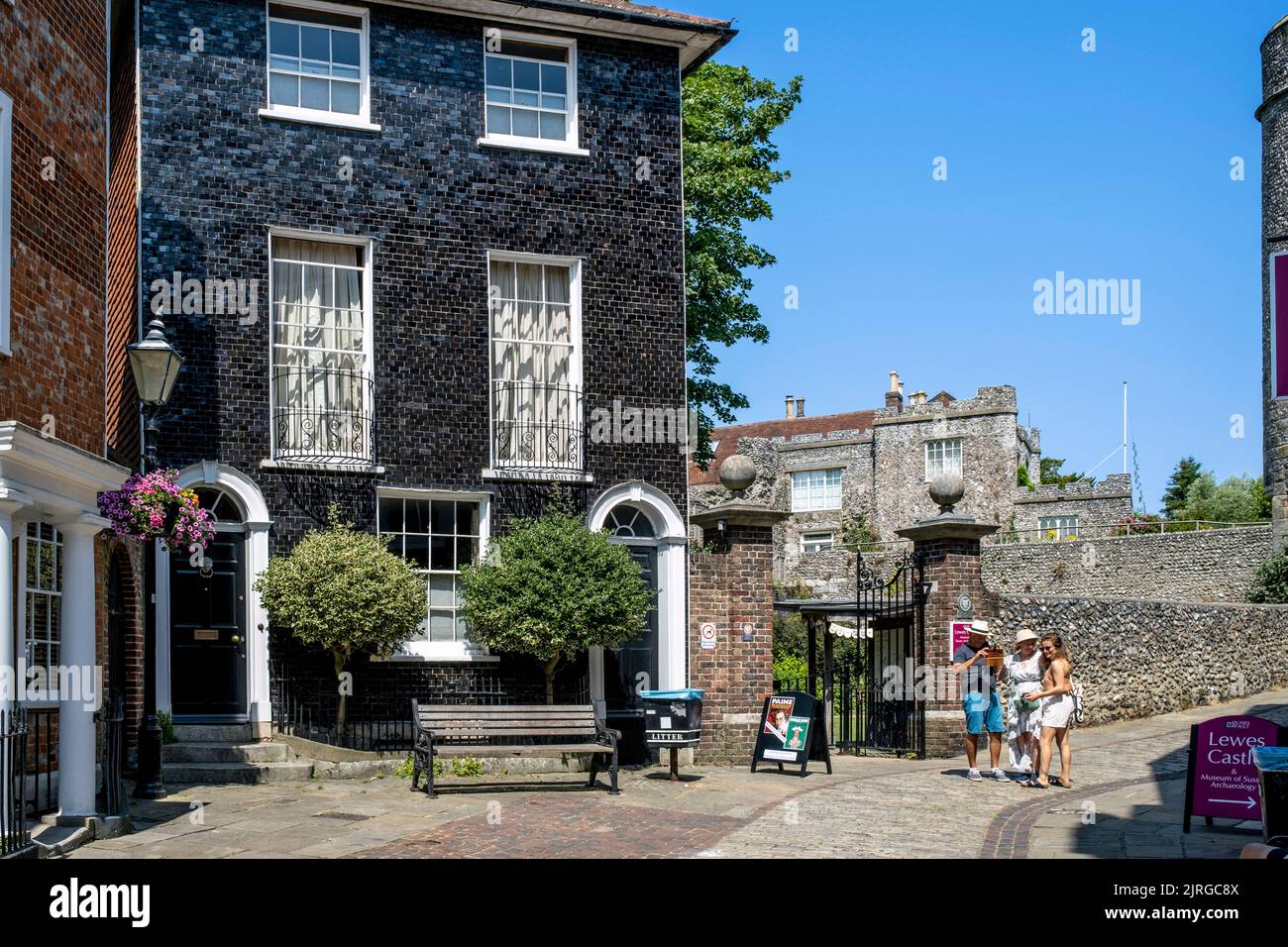People Visiting Lewes Castle, Lewes, East Sussex, UK Stock Photo - Alamy