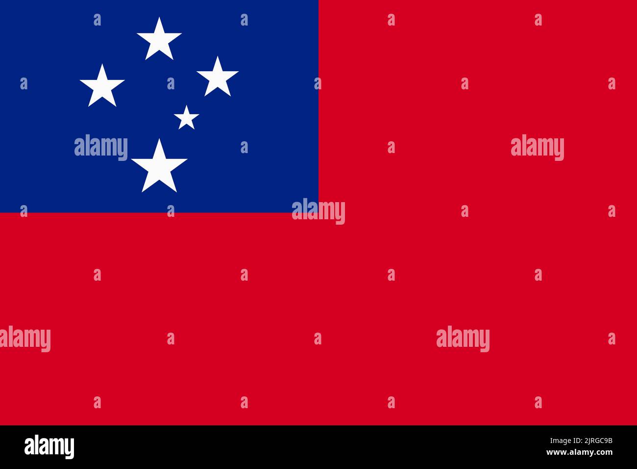 Flag of Samoa. Samoan national banner and patriotic symbol. Official ...
