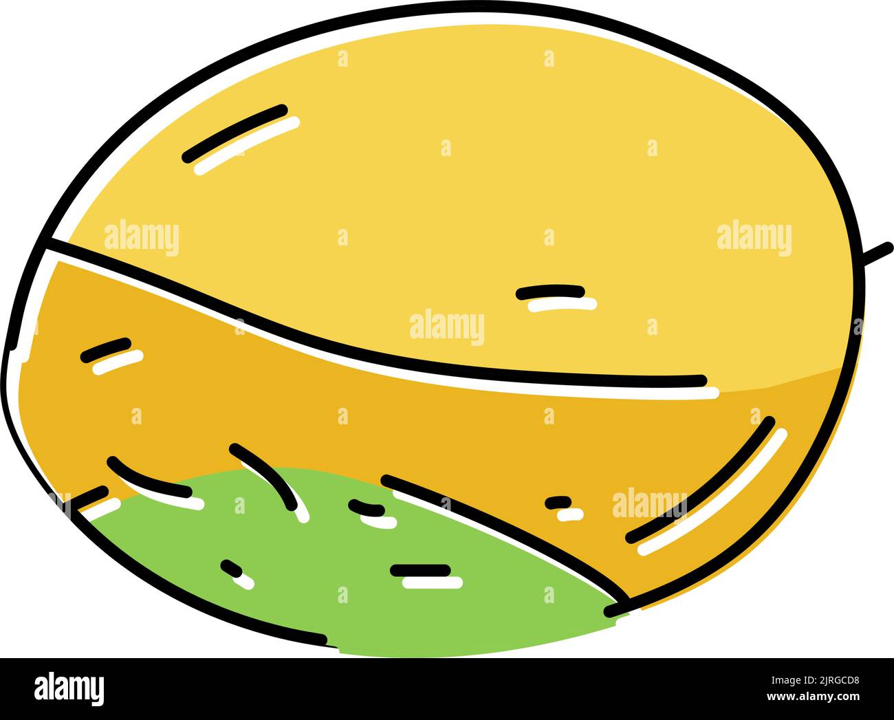 melon yellow color icon vector illustration Stock Vector Image & Art ...