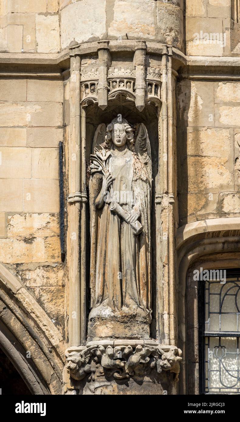 Statue of the Archangel Gabriel on south side of the Stonebow High ...