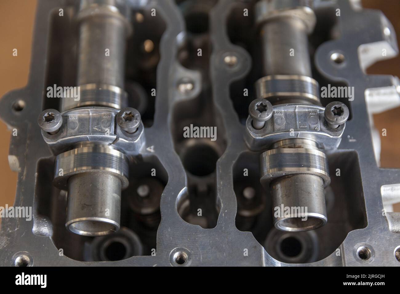 engine head with valves, redy for service, close up Stock Photo - Alamy