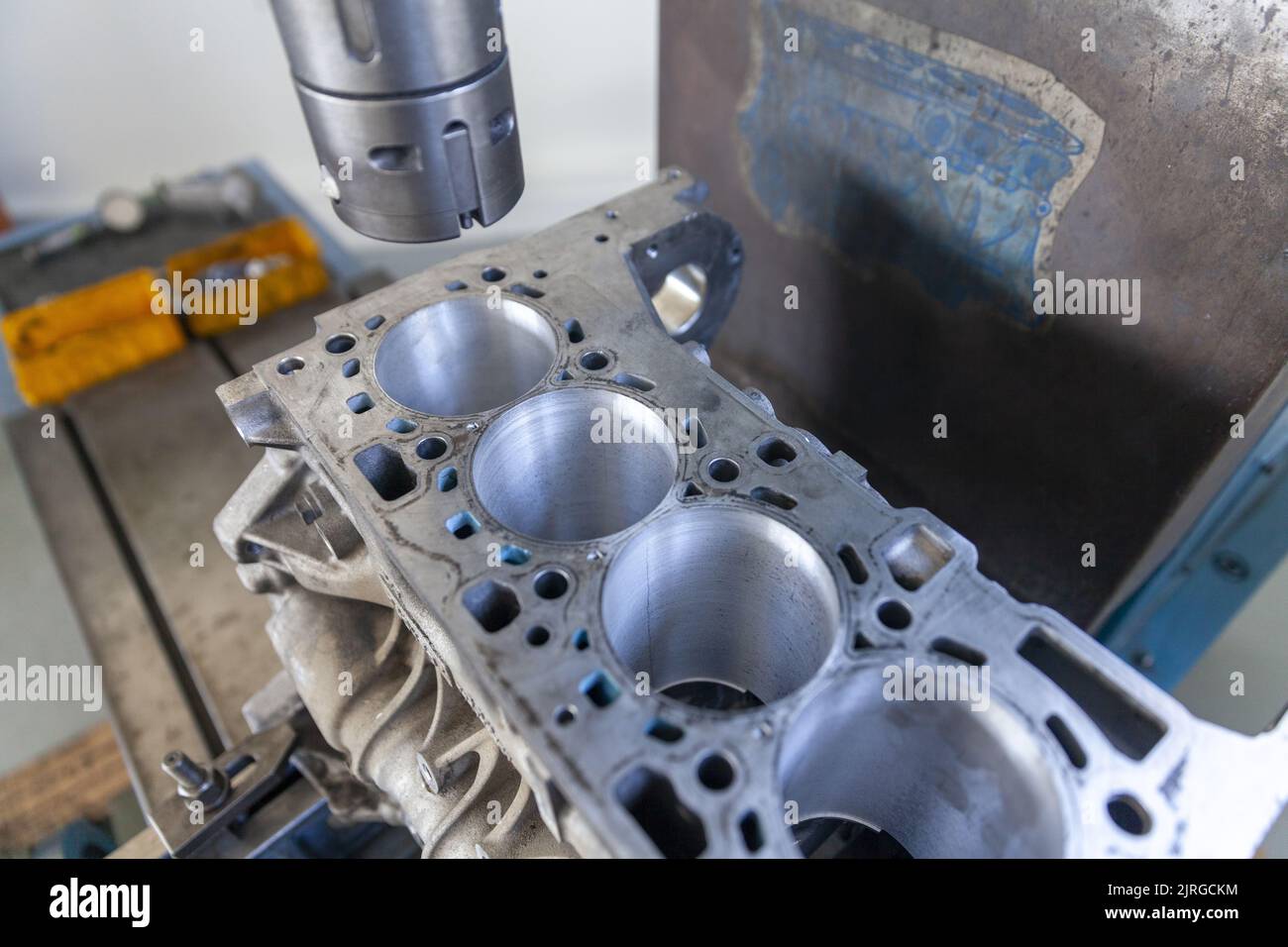 engine head with valves, redy for service, close up Stock Photo - Alamy
