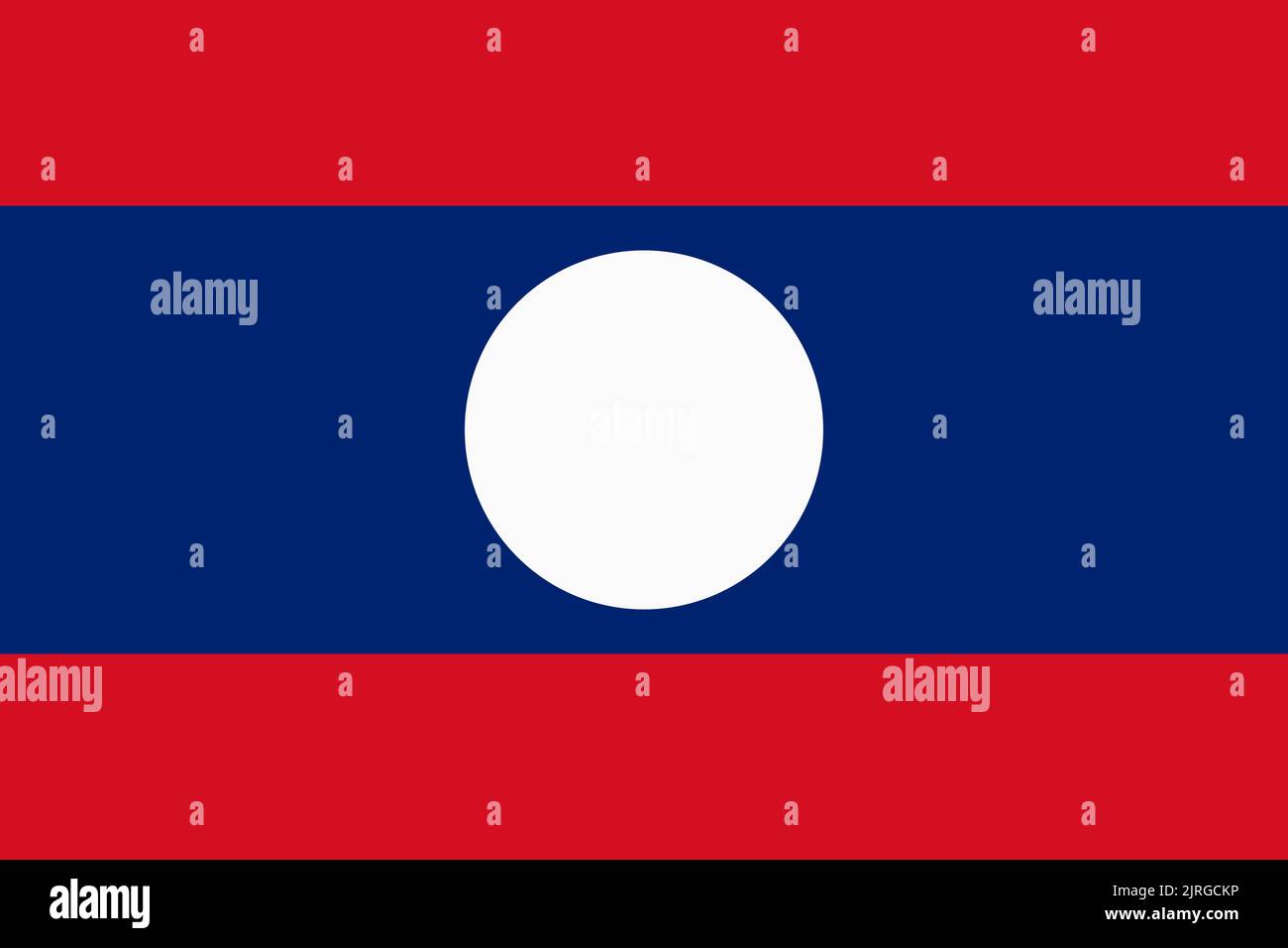 Flag of Laos. Laotian national banner and patriotic symbol. Official ...