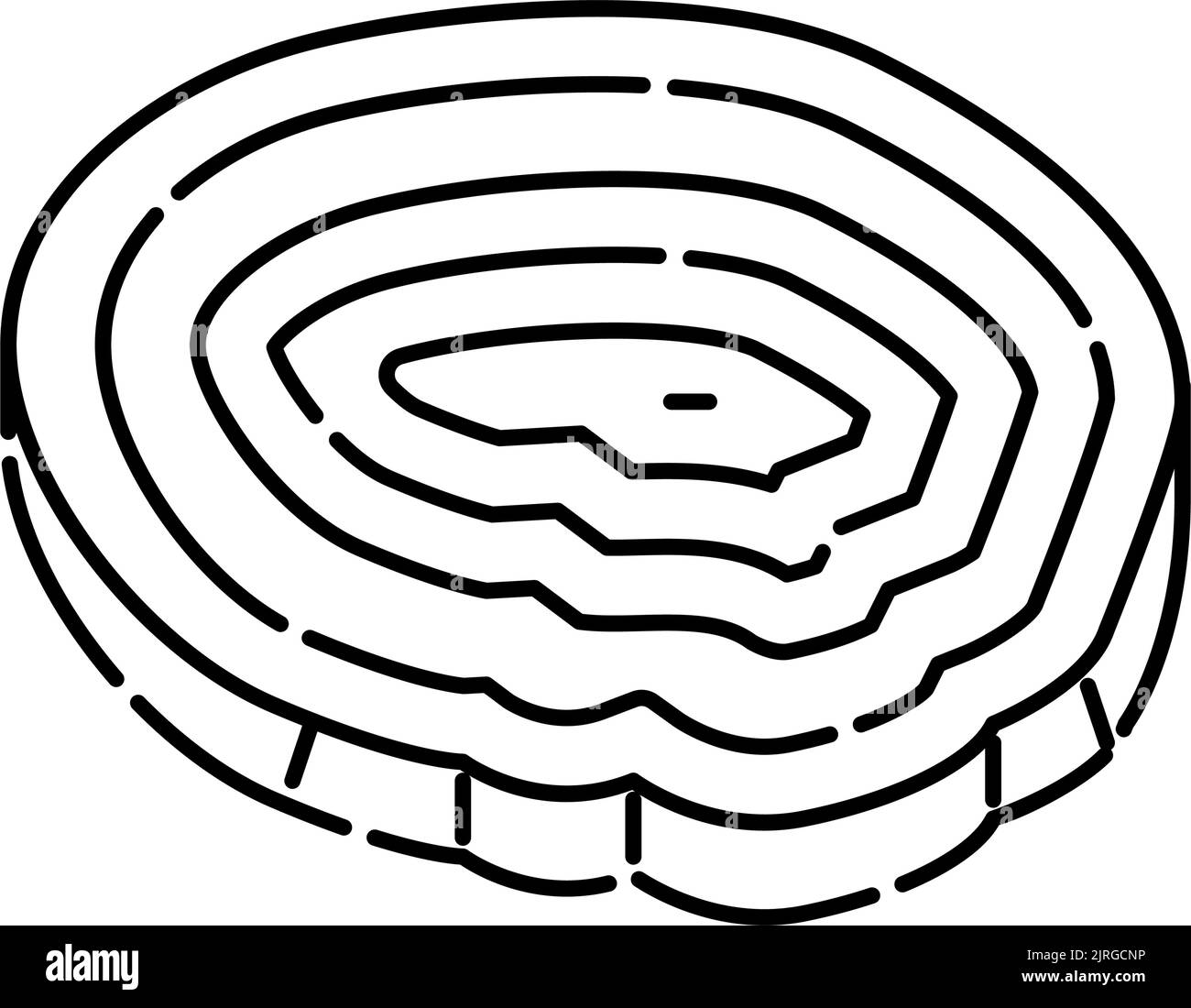 piece wood timber line icon vector illustration Stock Vector Image ...