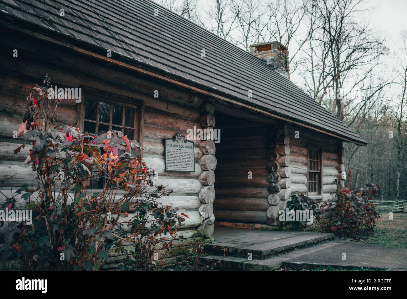 Historic "The Old Log House" at Montgomery Bell State Park Stock Photo ...