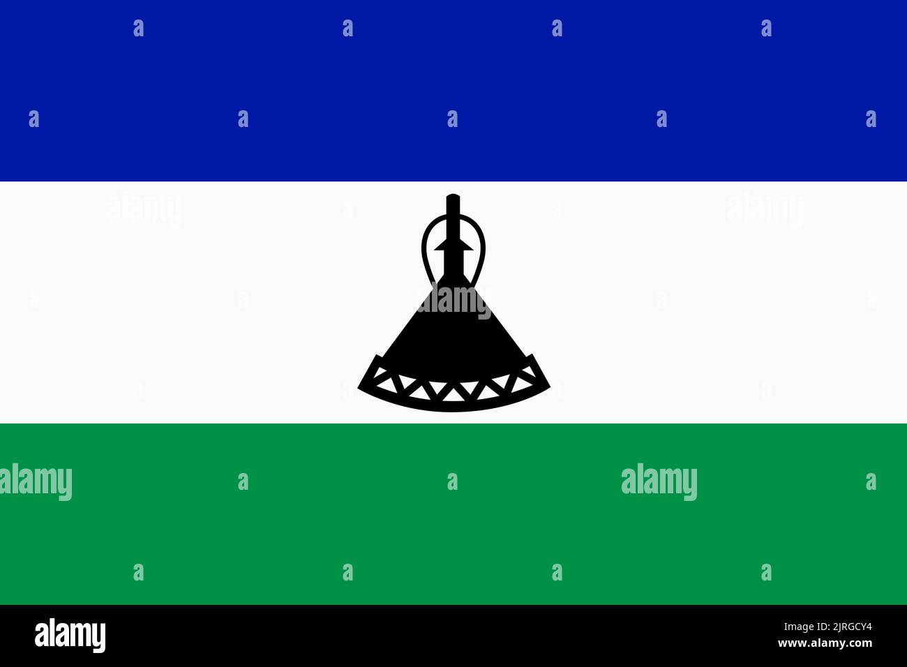 Flag of Lesotho. Kingdom of Lesotho national banner and patriotic ...