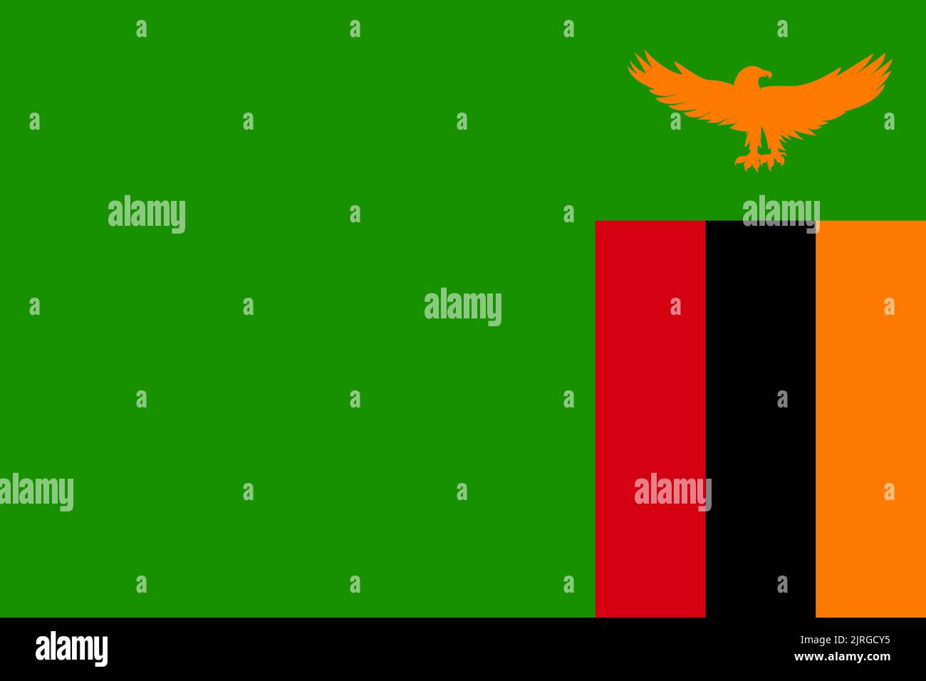 Flag of Zambia. Zambian national banner and patriotic symbol. Official ...