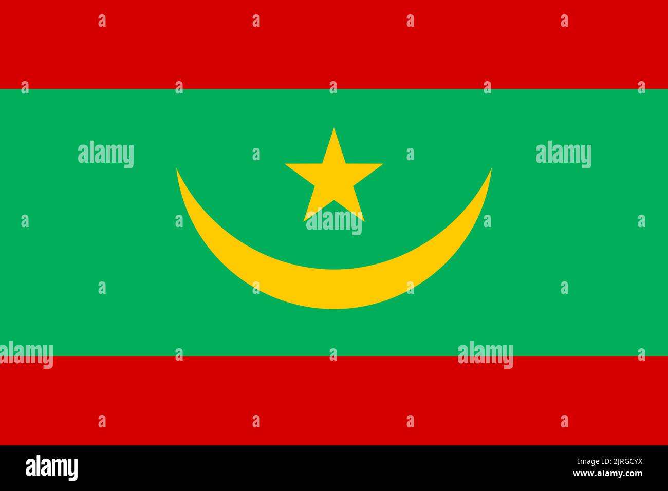 Flag Of Mauritania Mauritanian National Banner And Patriotic Symbol