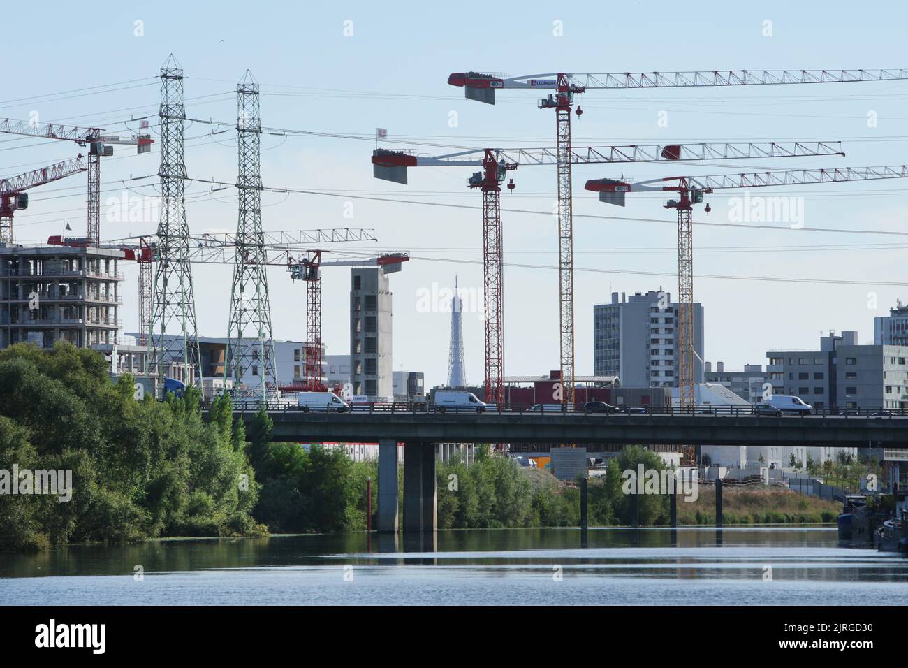 A general view shows from Siene river at the L'ële-Saint-Denis the ...