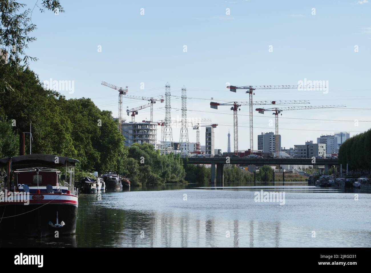 A general view shows from Siene river at the L'ële-Saint-Denis the ...