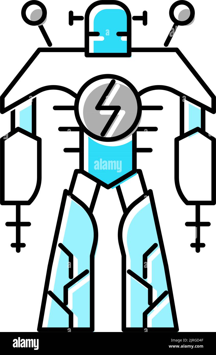 electric monster color icon vector illustration Stock Vector Image ...