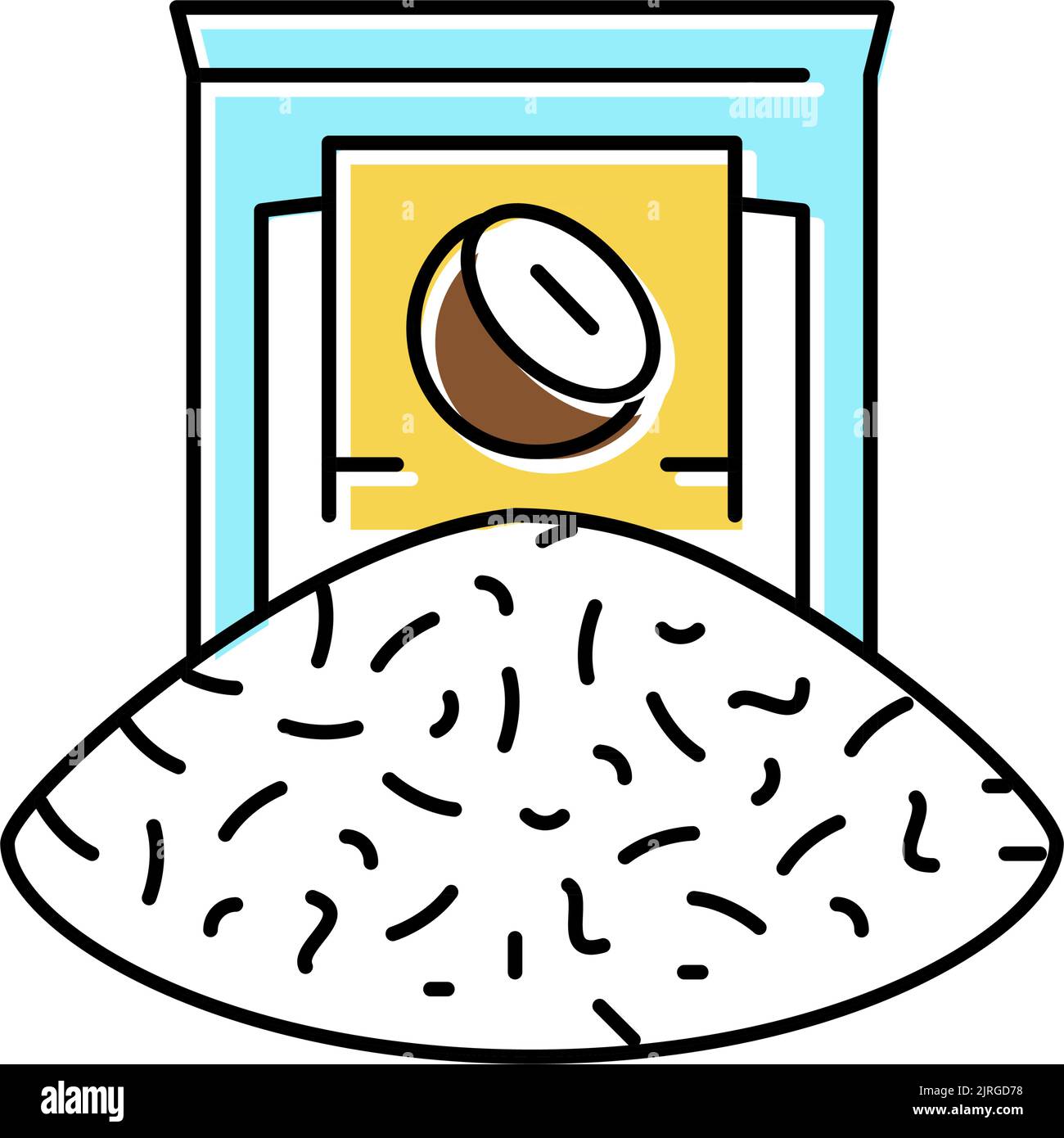 coconut flakes color icon vector illustration Stock Vector Image & Art ...