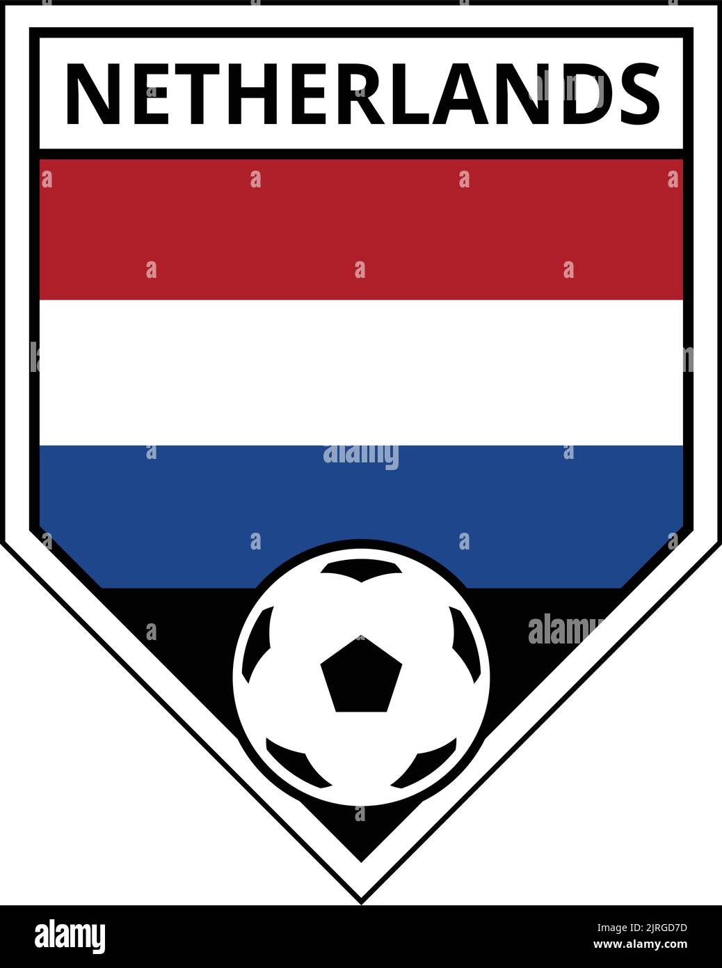 Illustration of Netherlands Angled Team Badge for Football Tournament ...