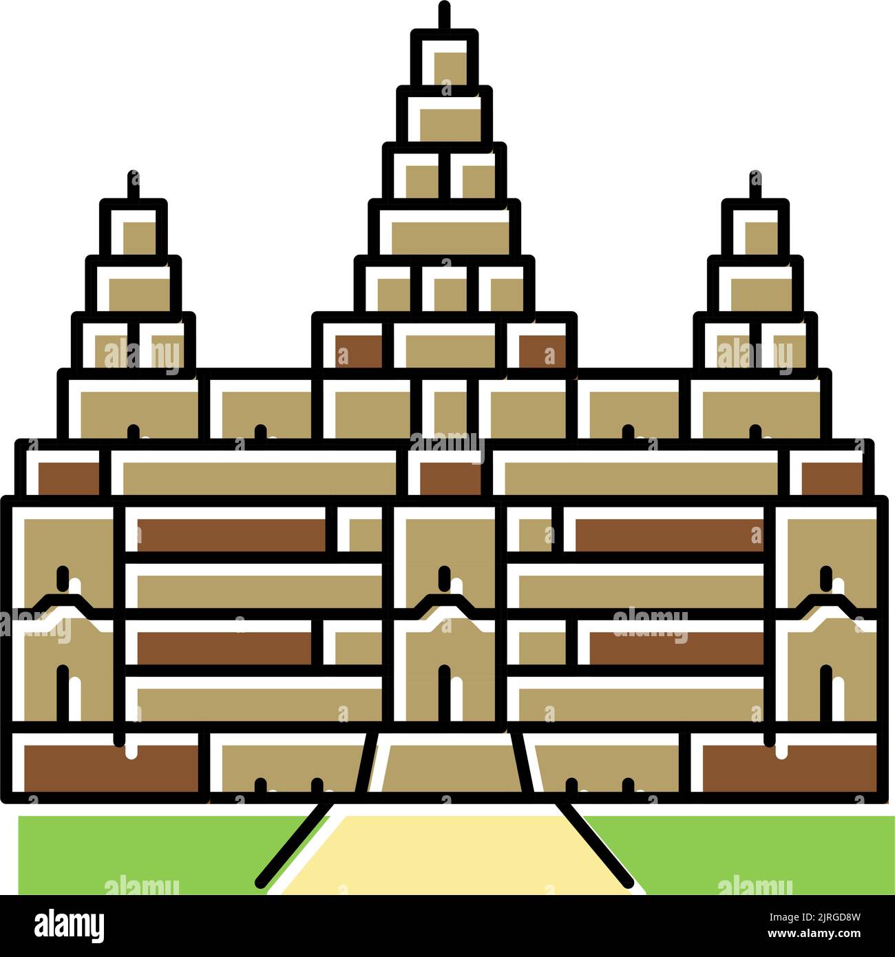 Angkor wat pagoda Stock Vector Images - Alamy
