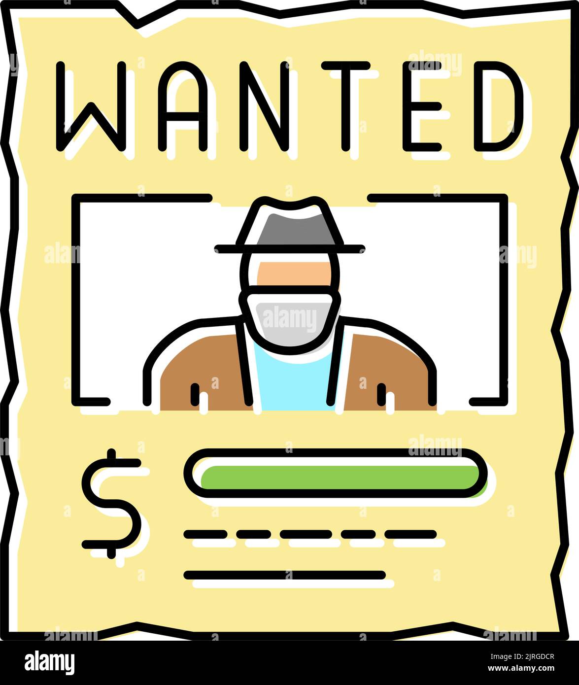 Vintage wanted poster icon Cut Out Stock Images & Pictures - Alamy