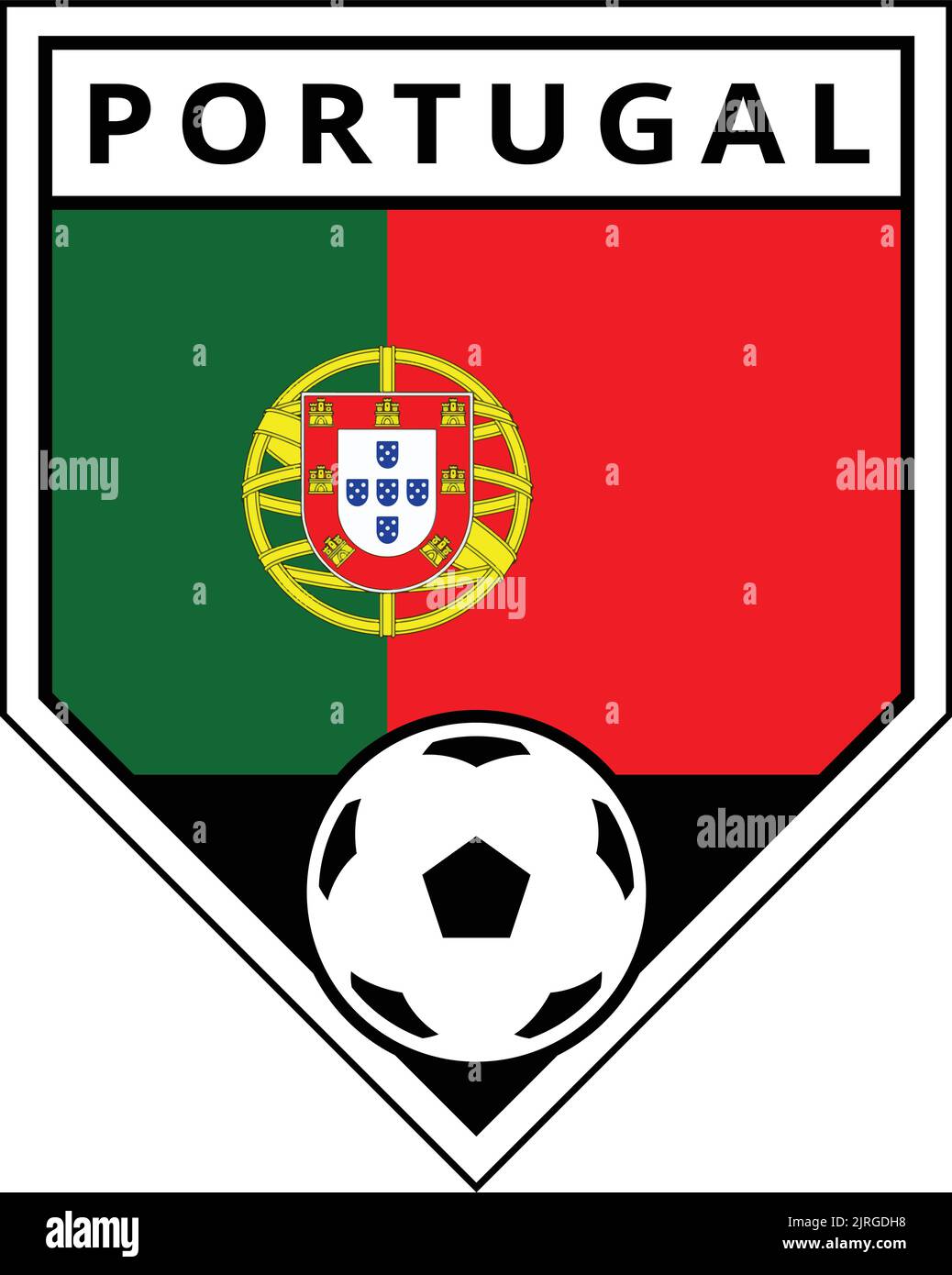 Illustration of Portugal Angled Team Badge for Football Tournament ...