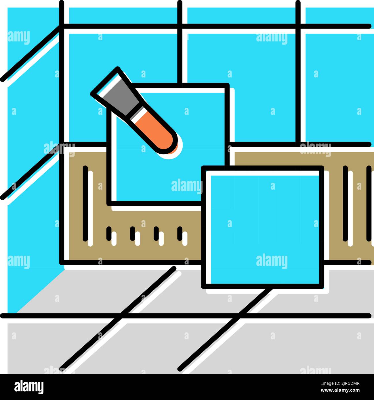 Bathroom under construction Stock Vector Images - Alamy