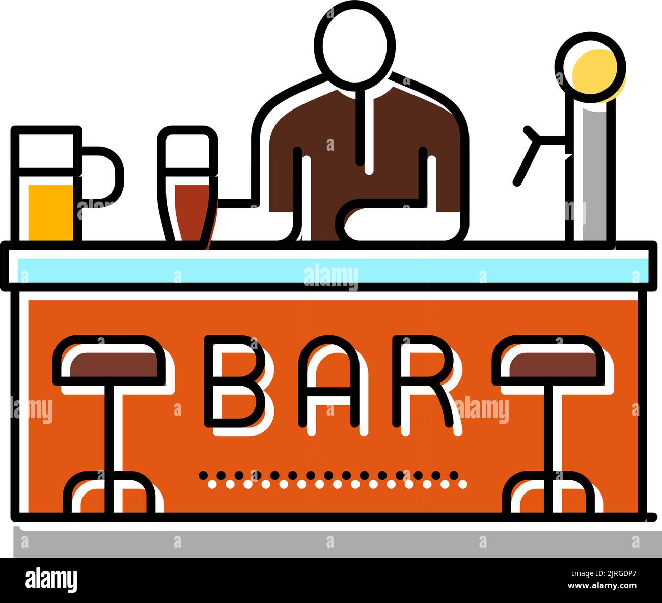 bar beer drink color icon vector illustration Stock Vector Image & Art ...