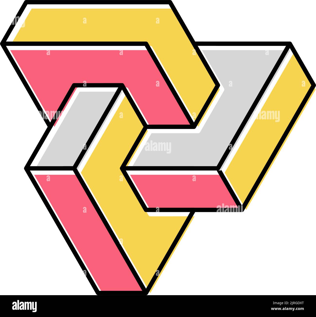 esher impossible geometric shape color icon vector illustration Stock Vector Image & Art - Alamy