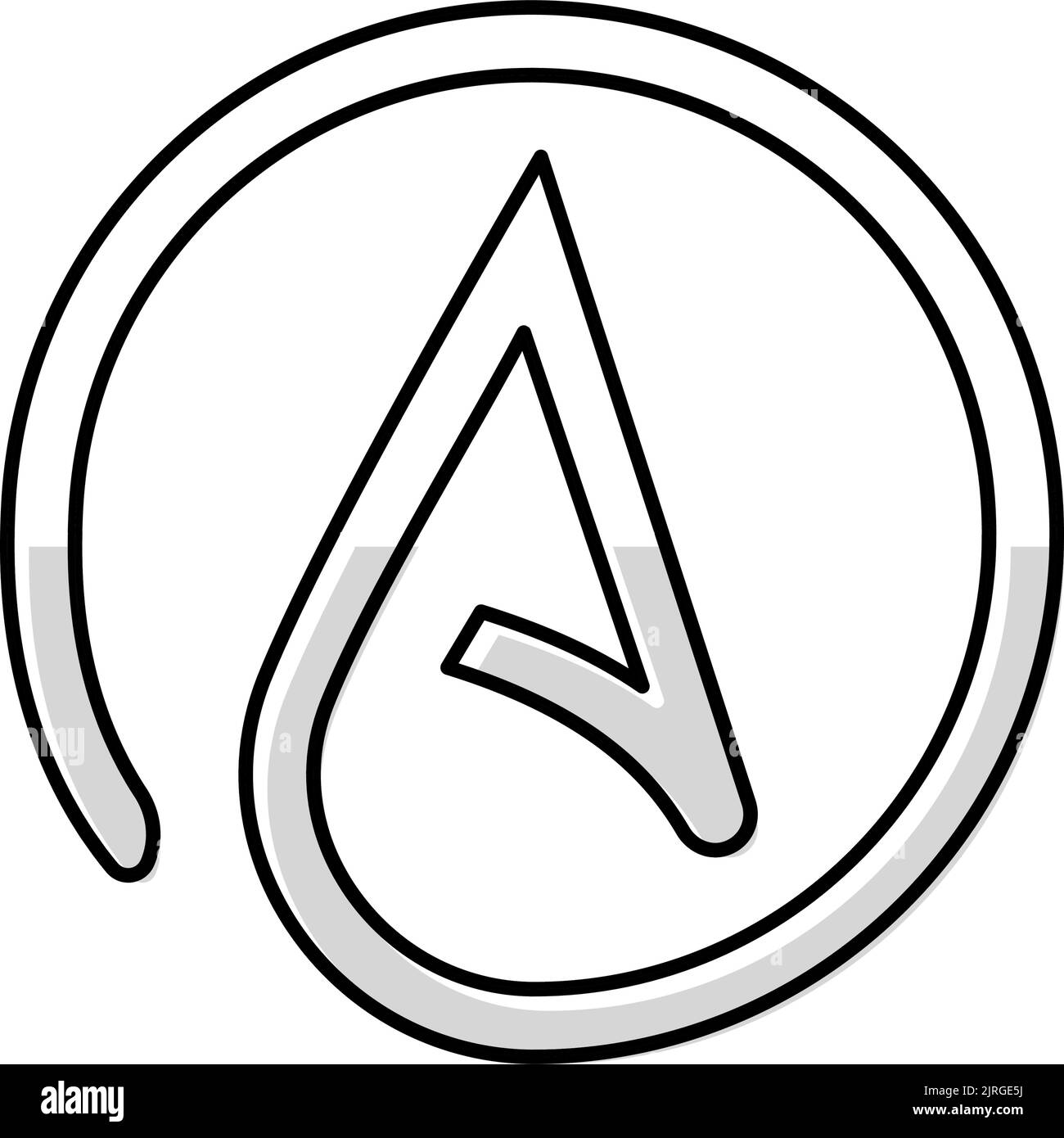 atheism agnosticism color icon vector illustration Stock Vector Image ...
