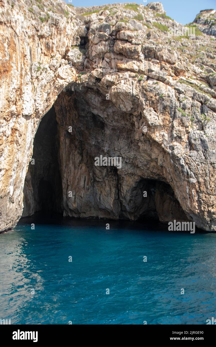 The caves of Salento coast at Santa Maria di Leuca Stock Photo - Alamy