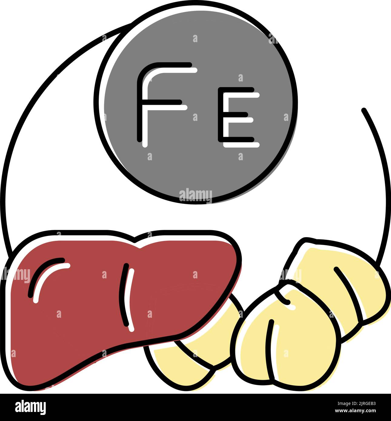 fe vitamin color icon vector illustration Stock Vector Image & Art - Alamy
