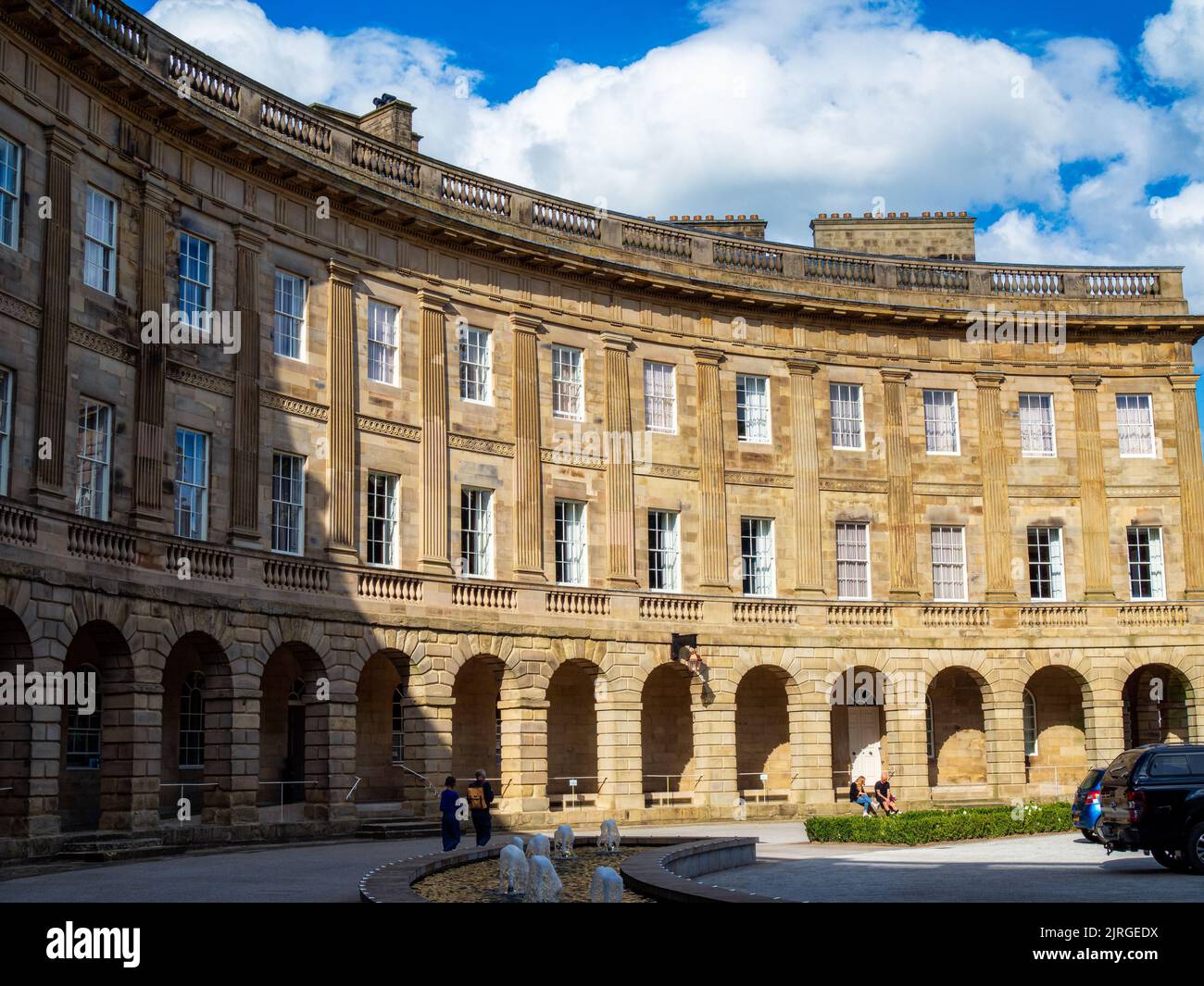 the cresent Buxton Derbyshire hotel and spa building Stock Photo - Alamy