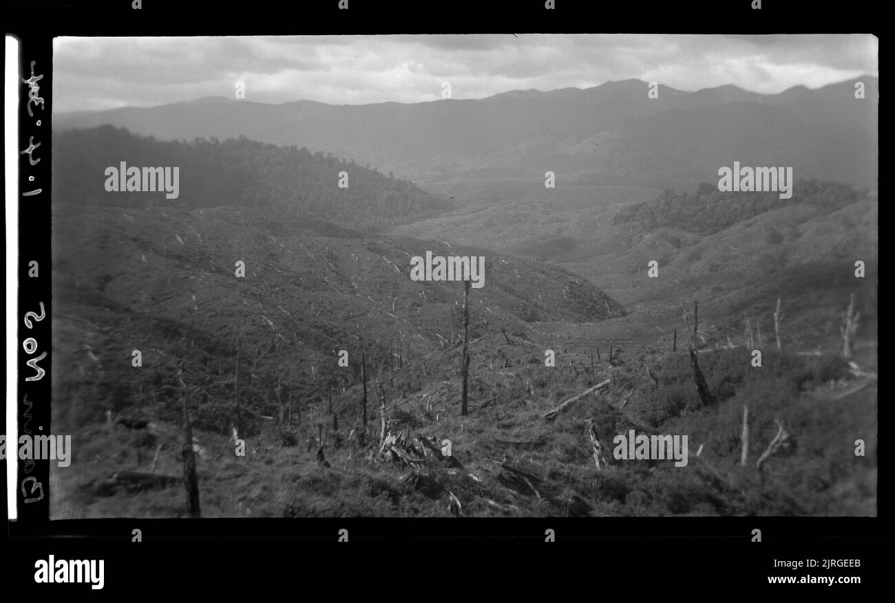 Basin, Valleys of Arapaepae Ridge, April 1934, 01 April 1934, by Leslie ...