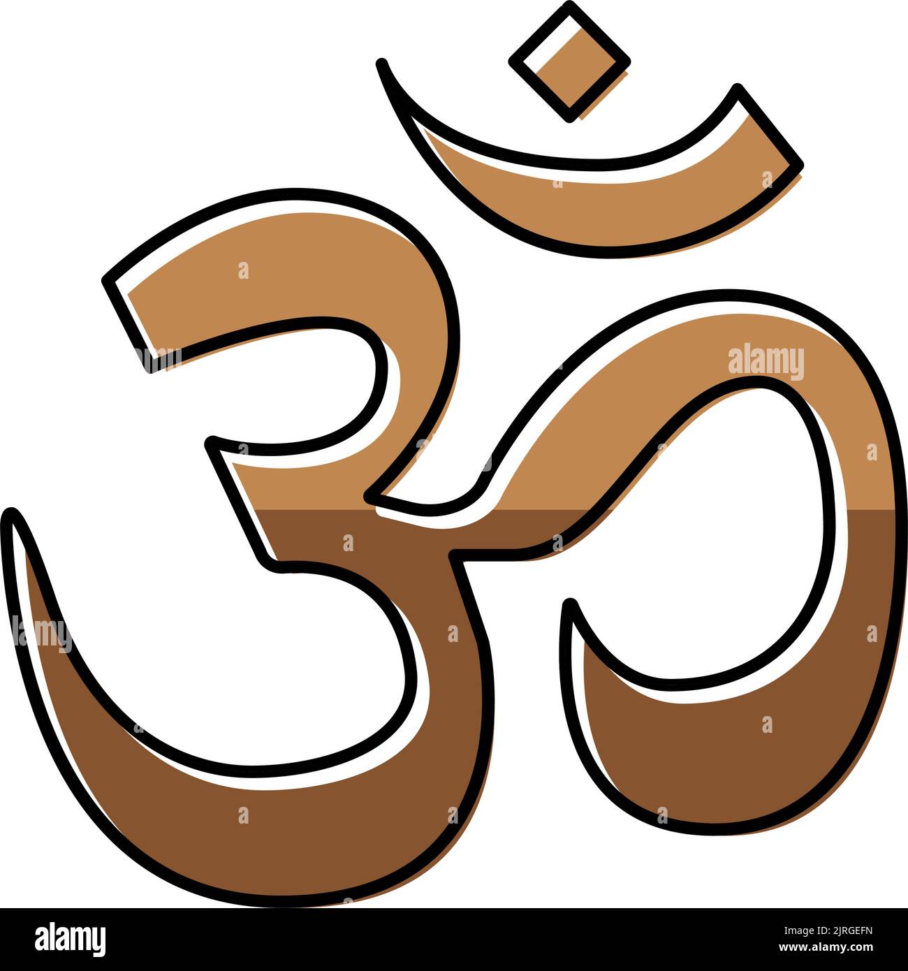 hinduism religion color icon vector illustration Stock Vector Image ...