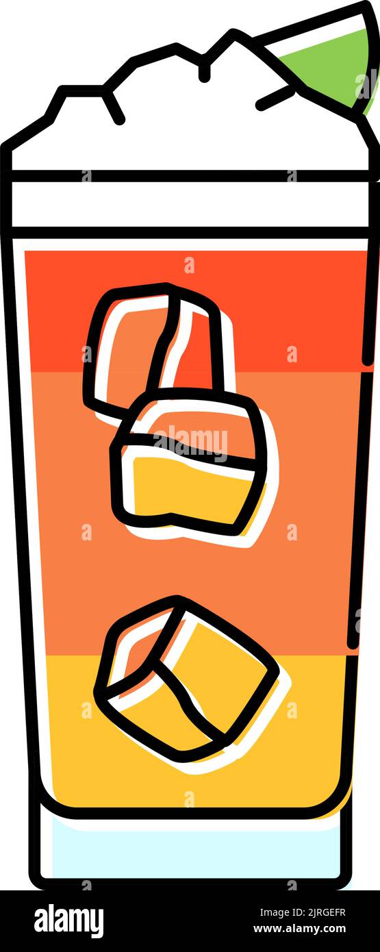 dark stormy cocktail glass drink color icon vector illustration Stock ...