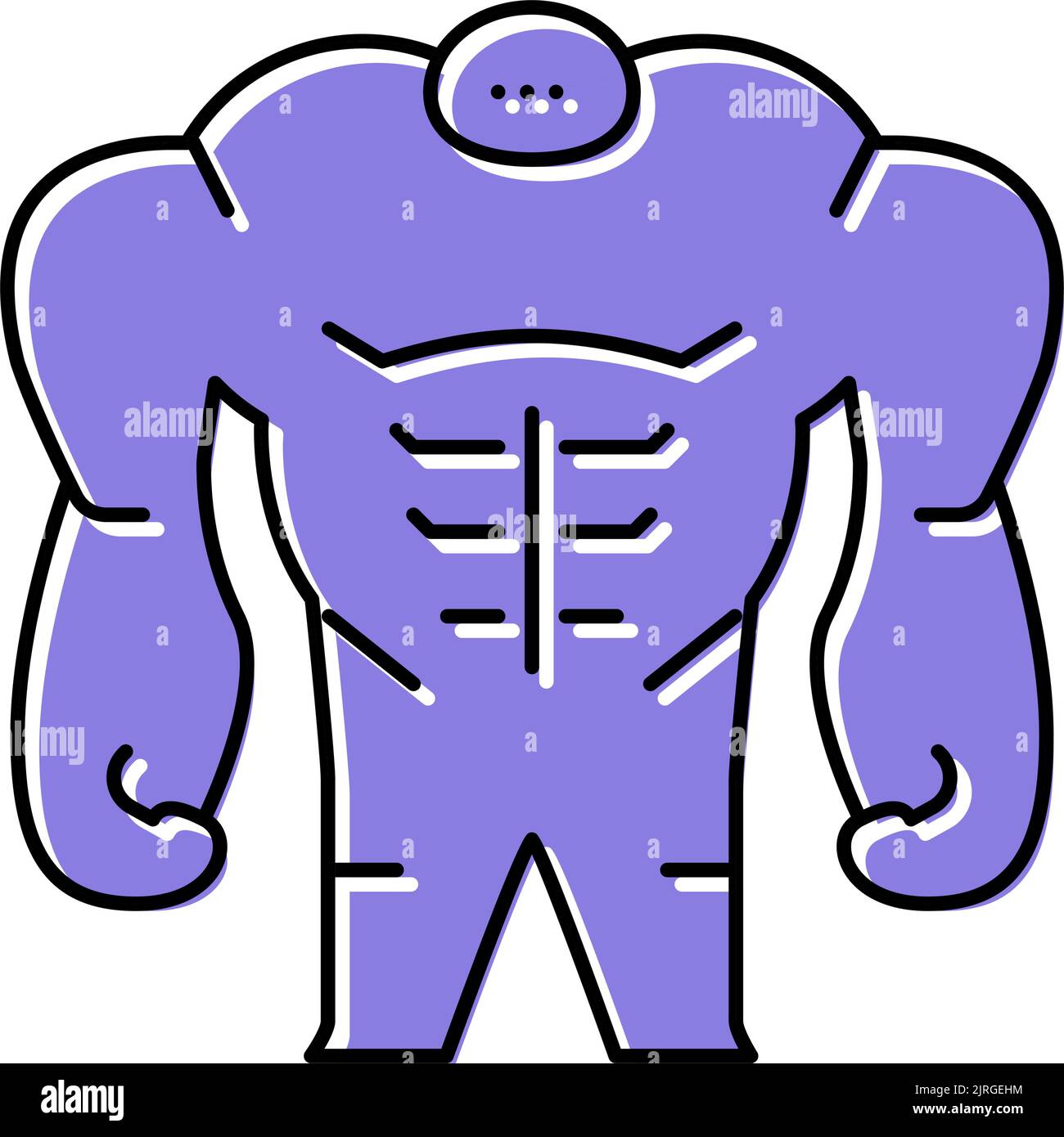 huge monster color icon vector illustration Stock Vector Image & Art ...