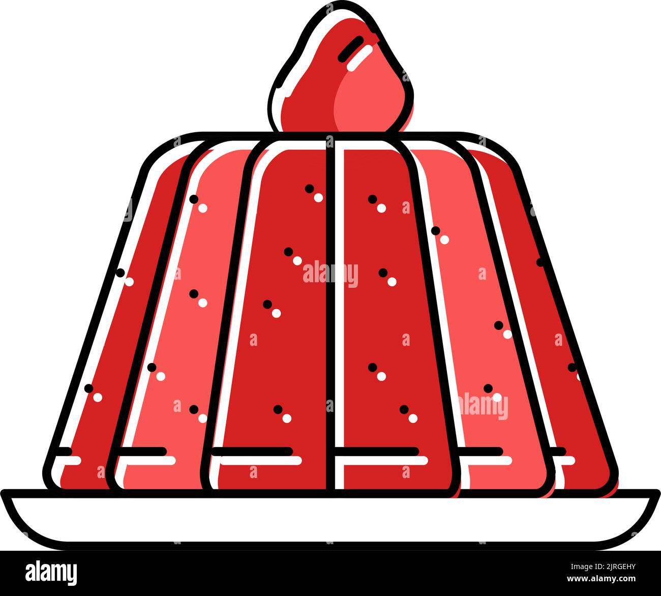 strawberry jelly color icon vector illustration Stock Vector Image ...