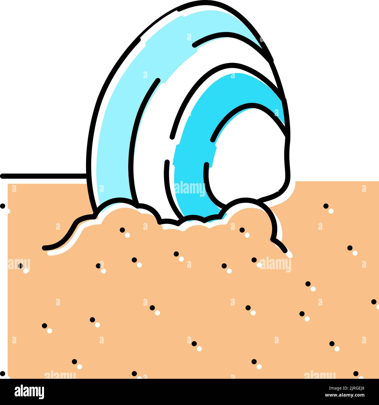 sand sea shell color icon vector illustration Stock Vector Image & Art ...