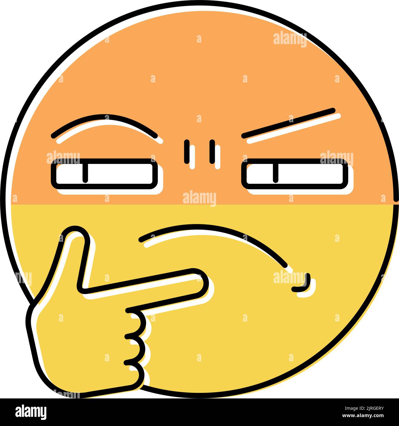 confused emoji color icon vector illustration Stock Vector Image & Art ...