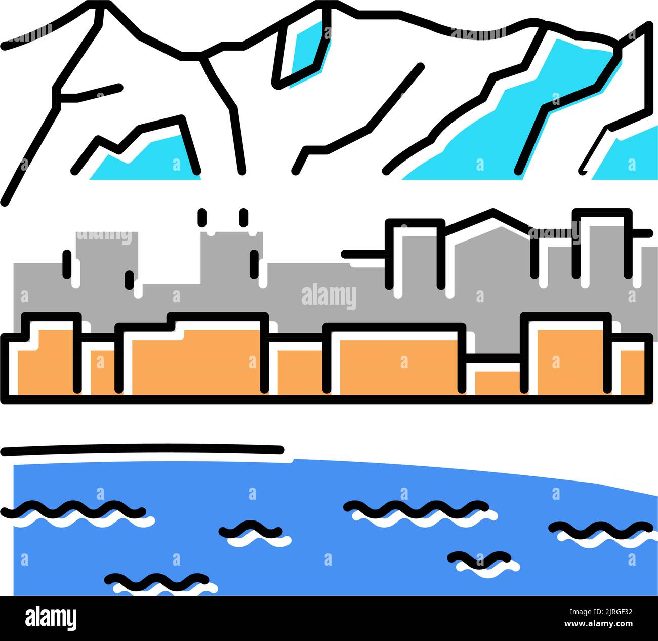 alaska state color icon vector illustration Stock Vector Image & Art ...