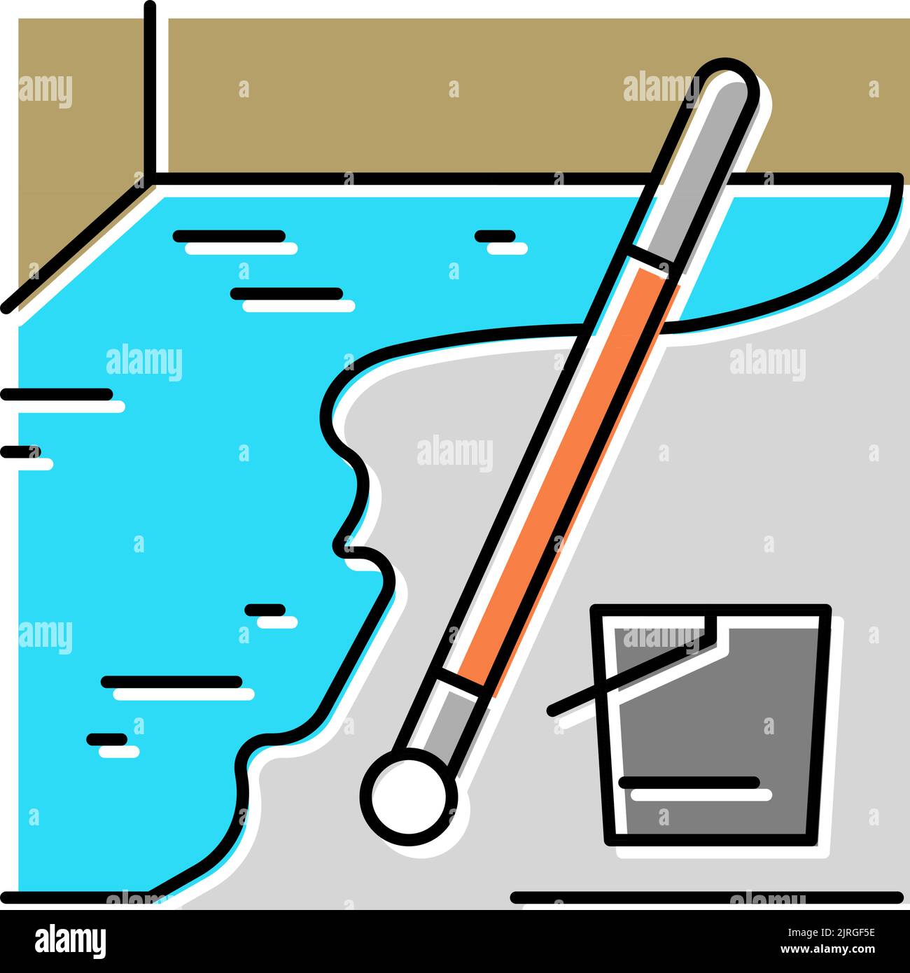 floor waterproofing color icon vector illustration Stock Vector Image ...