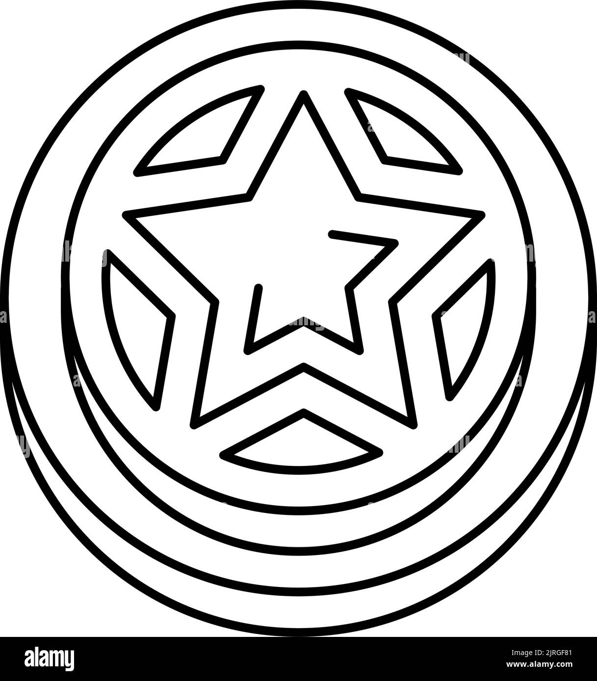 star game achievement medal line icon vector illustration Stock Vector ...