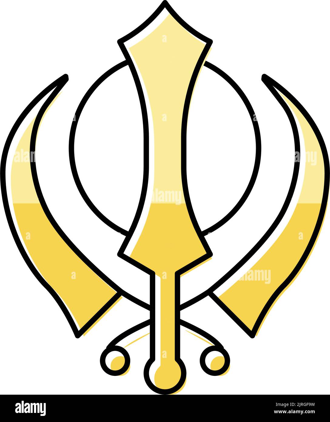 sikhism religion color icon vector illustration Stock Vector Image ...