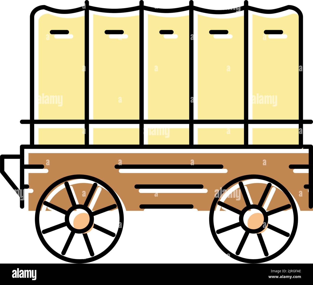 wagon trailer color icon vector illustration Stock Vector Image & Art ...